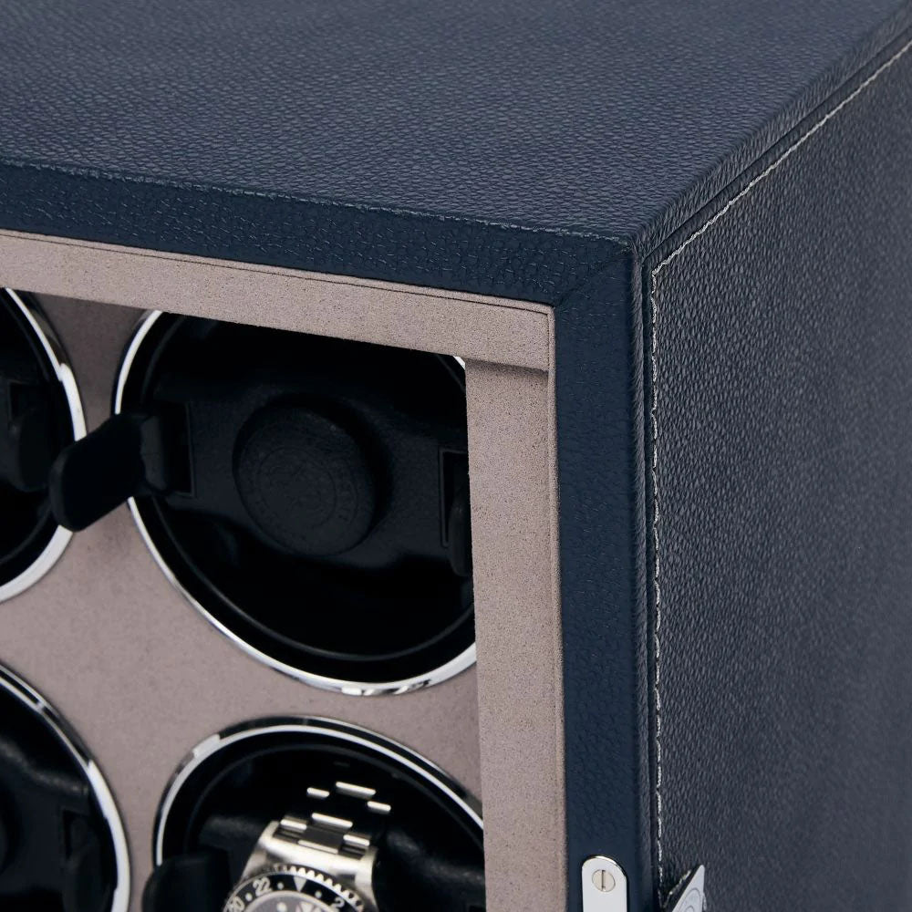 Rapport Watch Winder Quantum Quad Four Leather Blue – Clarindon Jewellers